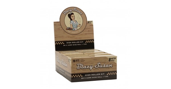 Blazy Susan Unbleached High Roller Kit Display Box 16ct, thc, , dry ...