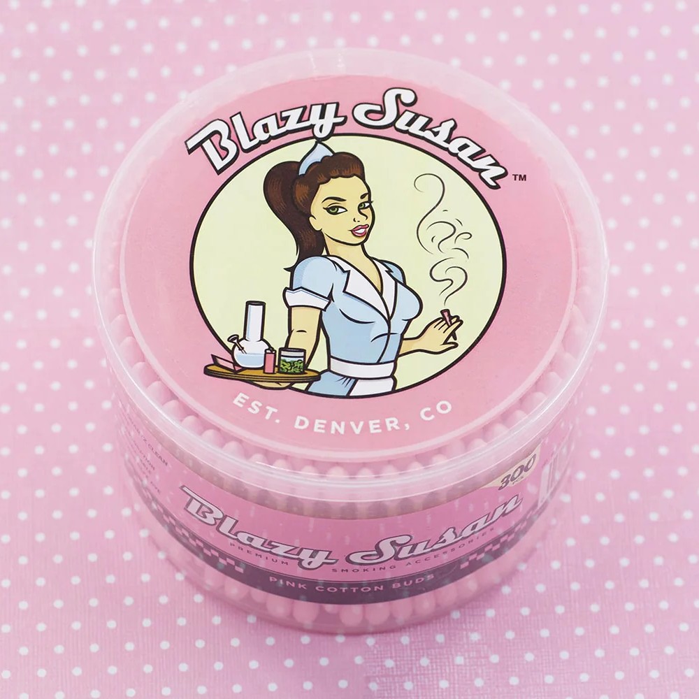 Blazy Susan Pink Cotton Buds 300ct, thc, , dry herb, flower, wax, dab ...