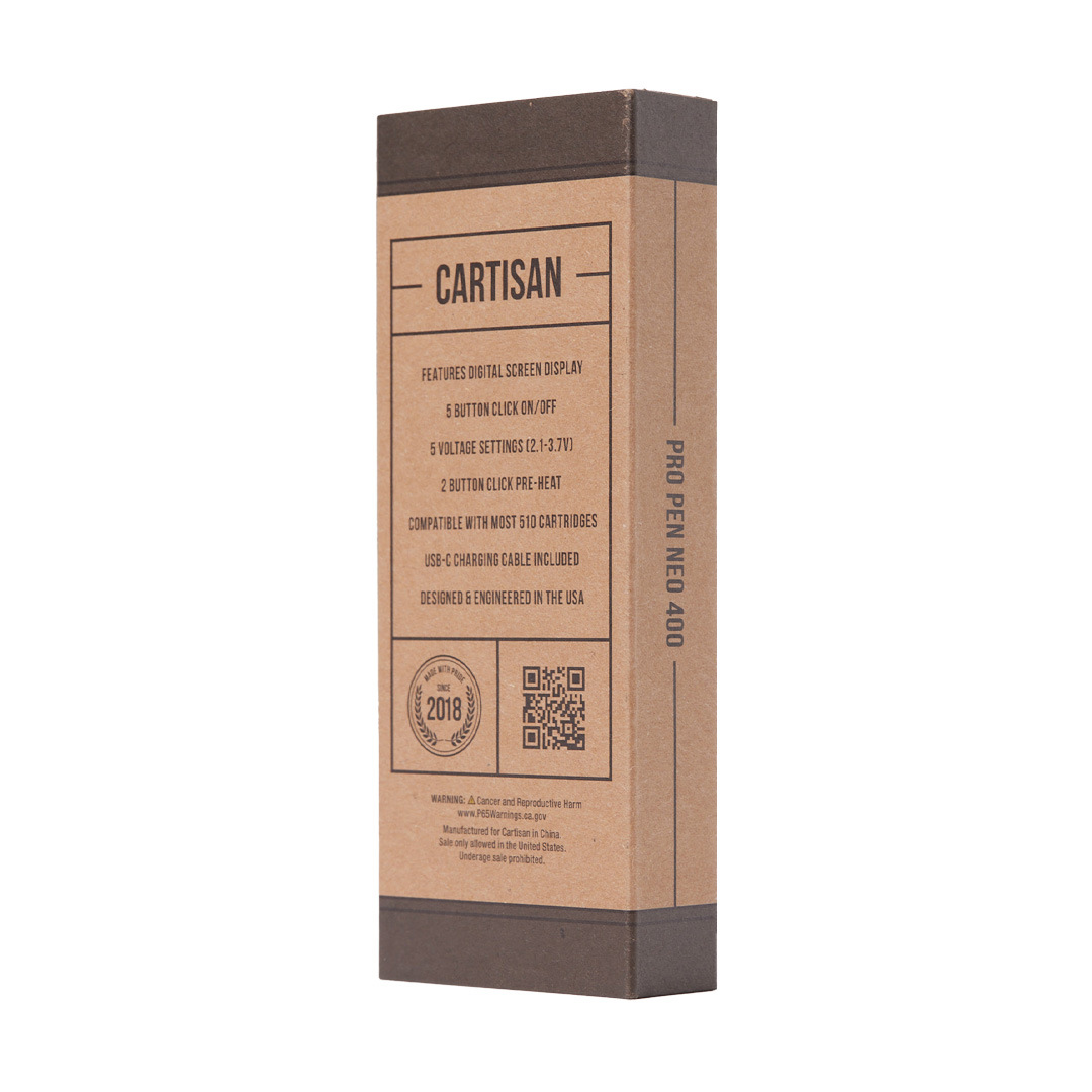 CARTISAN Pro Pen NEO 400 Cartridge Battery, thc, wax, dab, concentrates ...