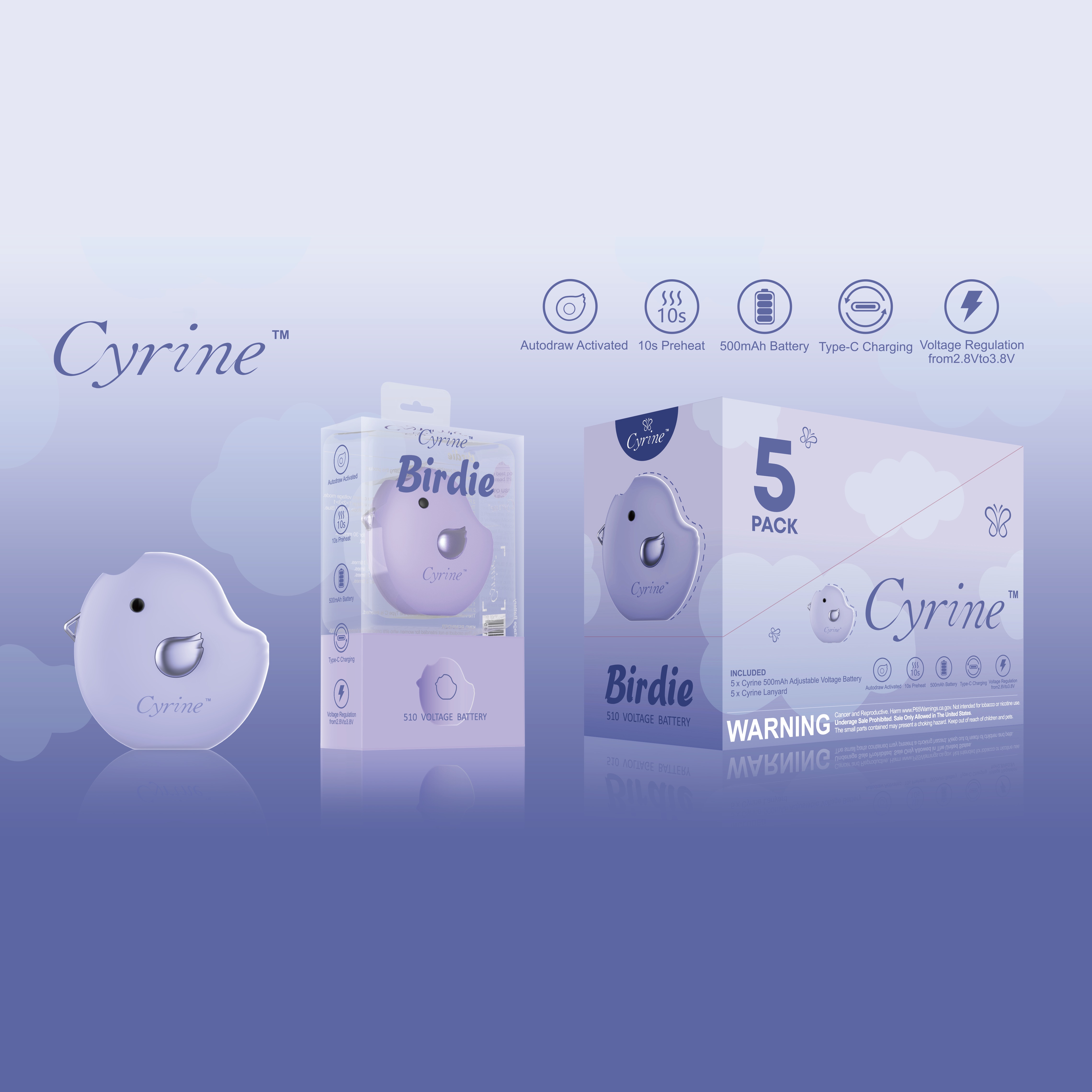 Cyrine Birdie 510 Battery, thc, wax, dab, concentrates, extracts ...