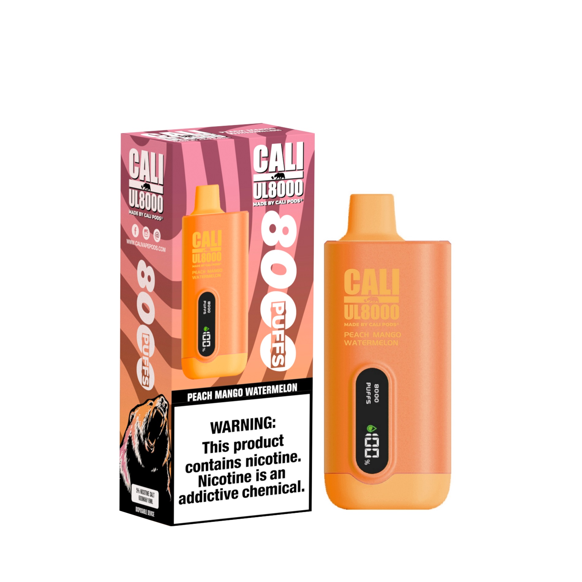 Cali UL8000 Disposable 5% by Cali Pods