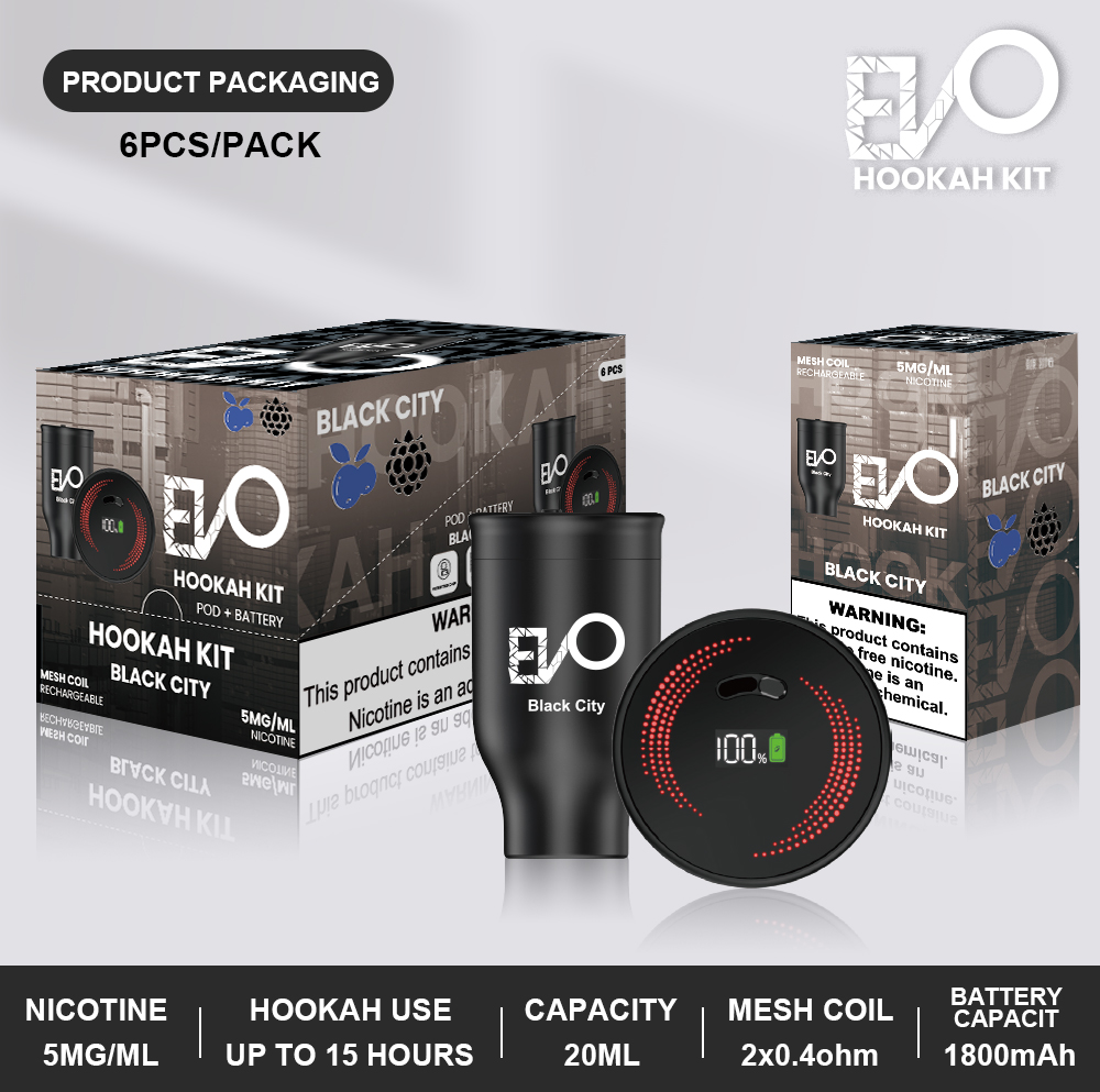 EVO Hookah Disposable Kit, evo hookah replacement pod
