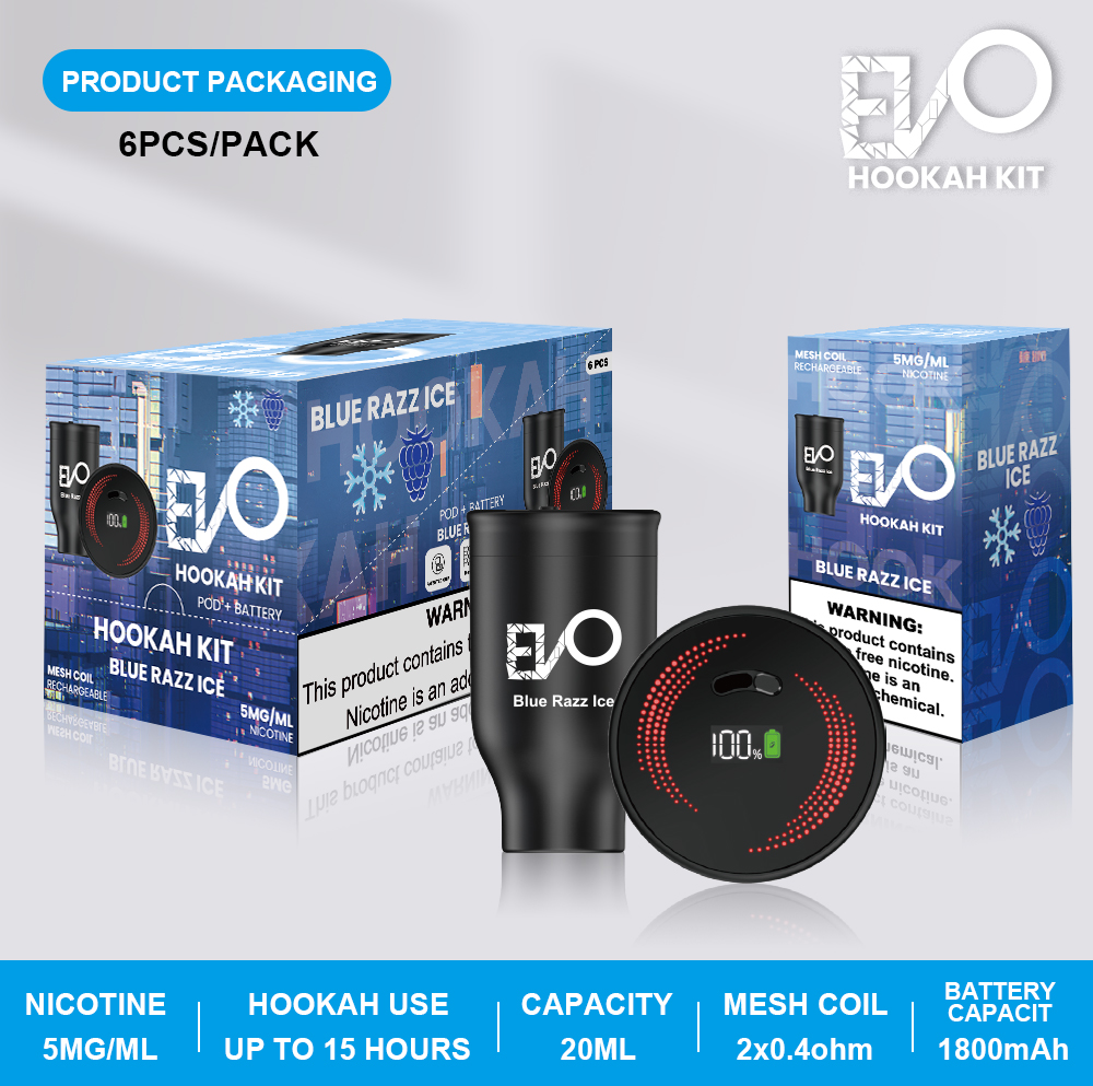 EVO Hookah Disposable Kit, evo hookah replacement pod