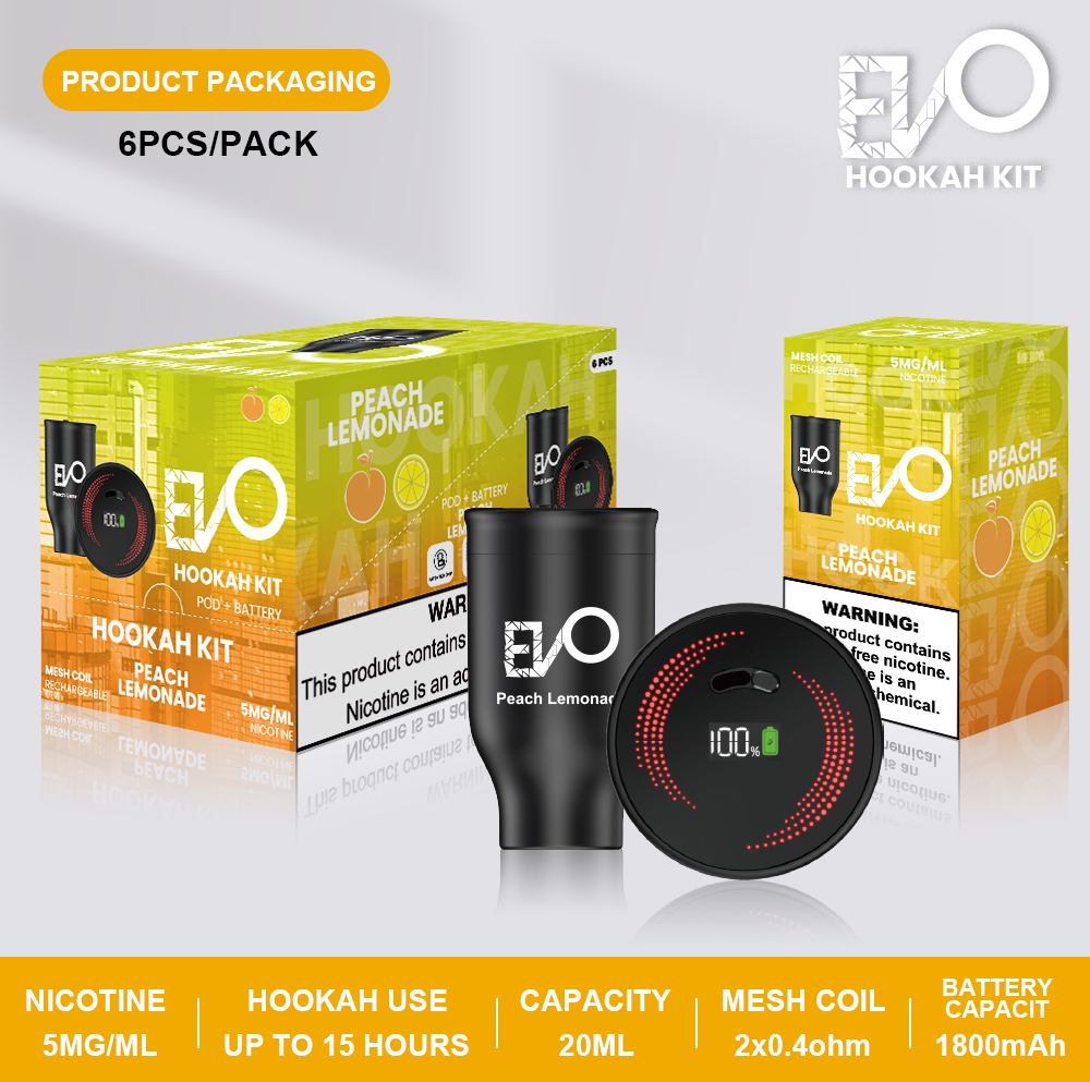 EVO Hookah Disposable Kit, evo hookah replacement pod