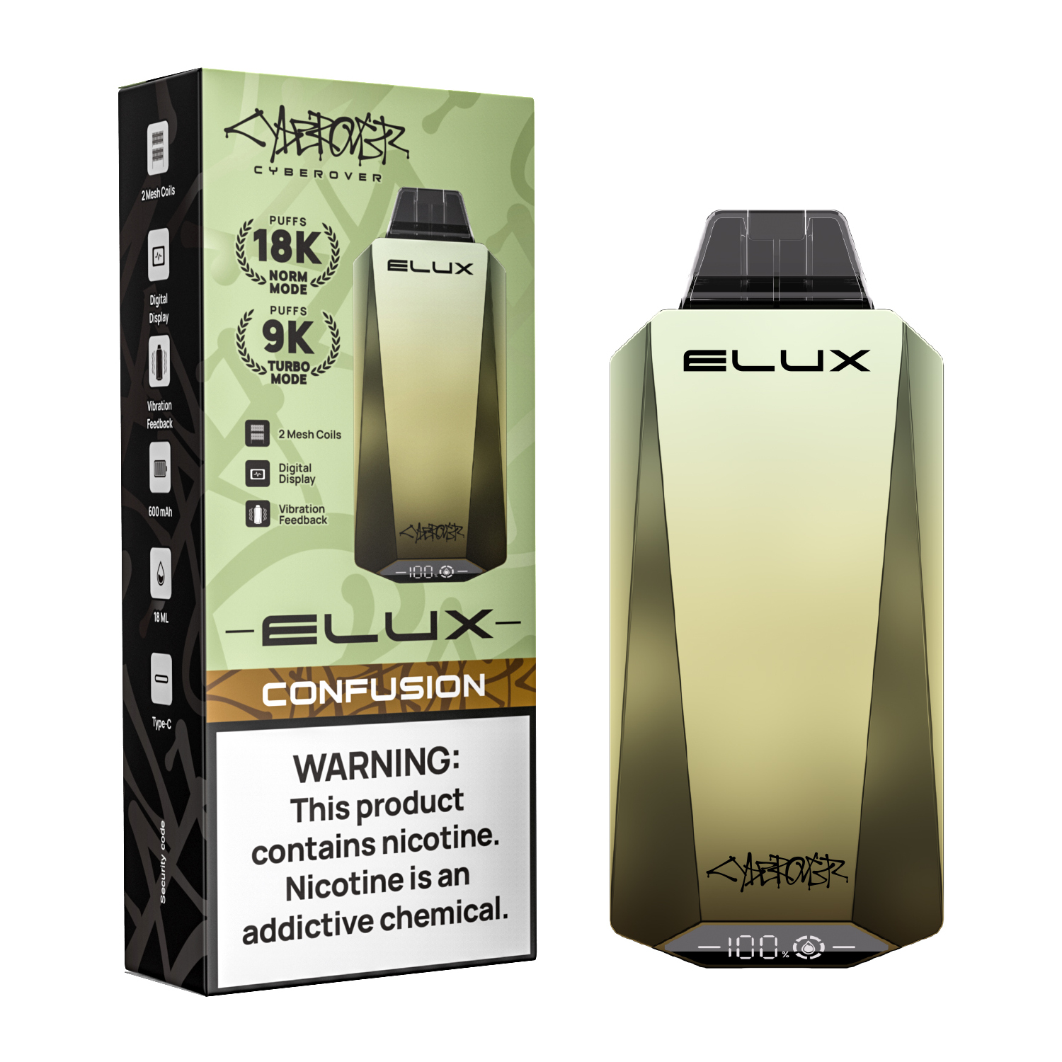Elux CYBEROVER 18K Disposable 5%, 2deal