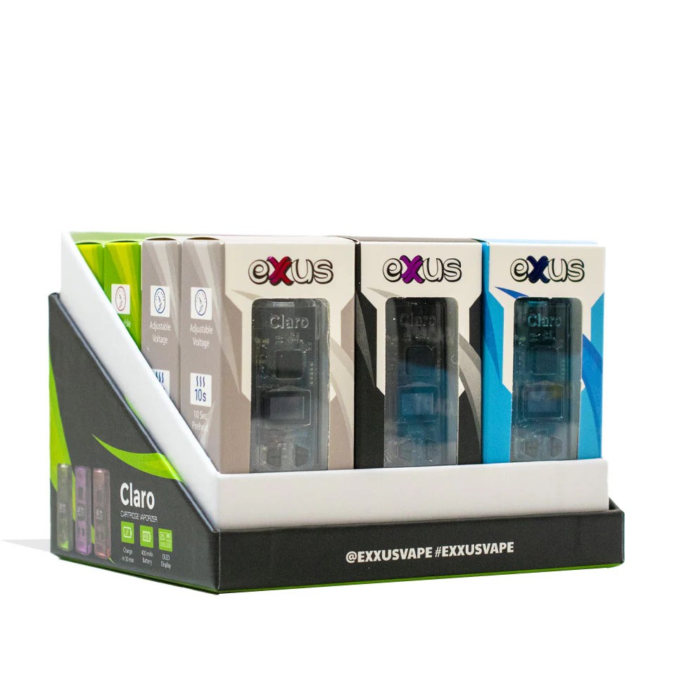 Exxus CLARO Cartridge Battery Display 12pk, exxus vape, got vape, thc ...