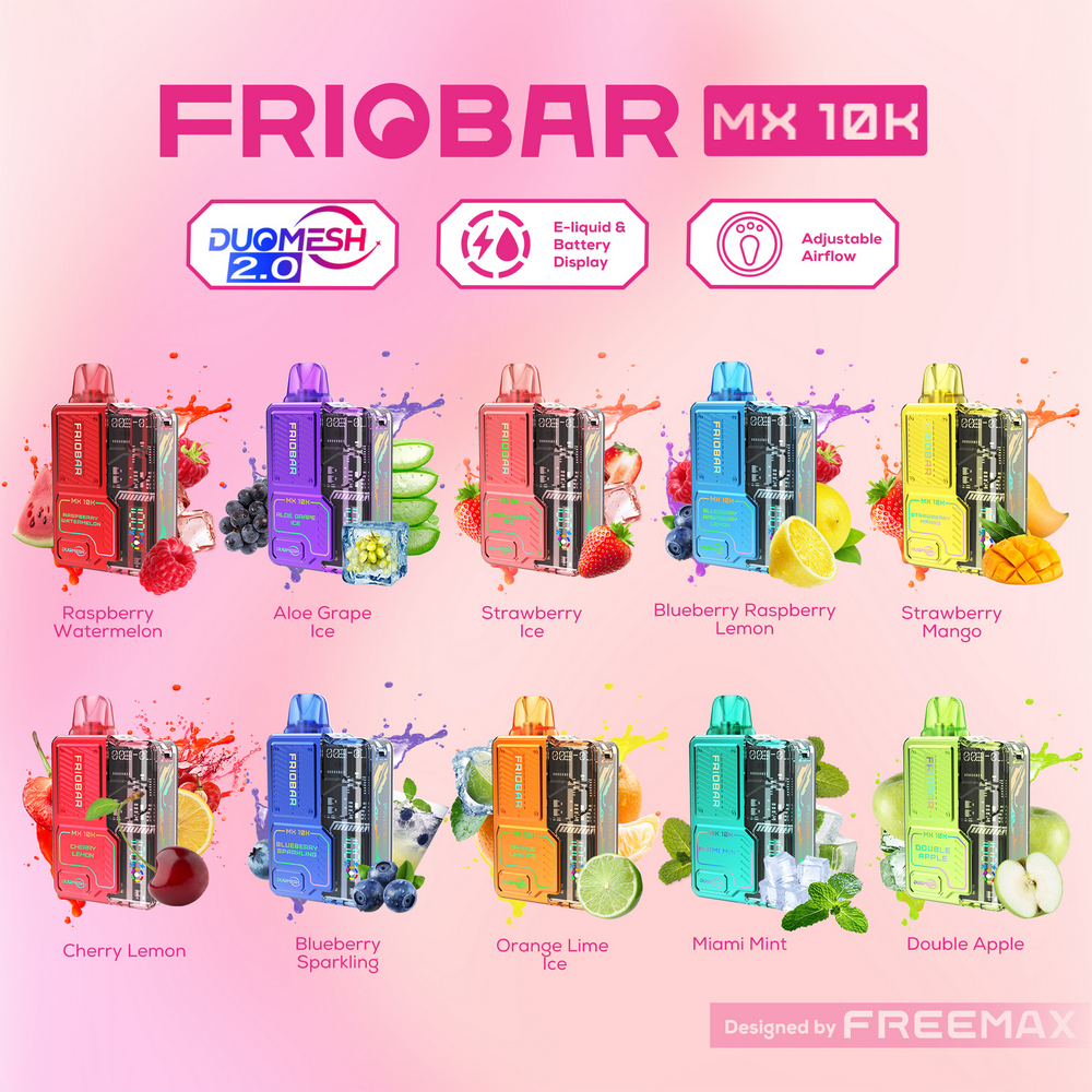 FrioBar MX10K Disposable 5%, frio bar, freemax, mx 10k, mx10000, mx ...