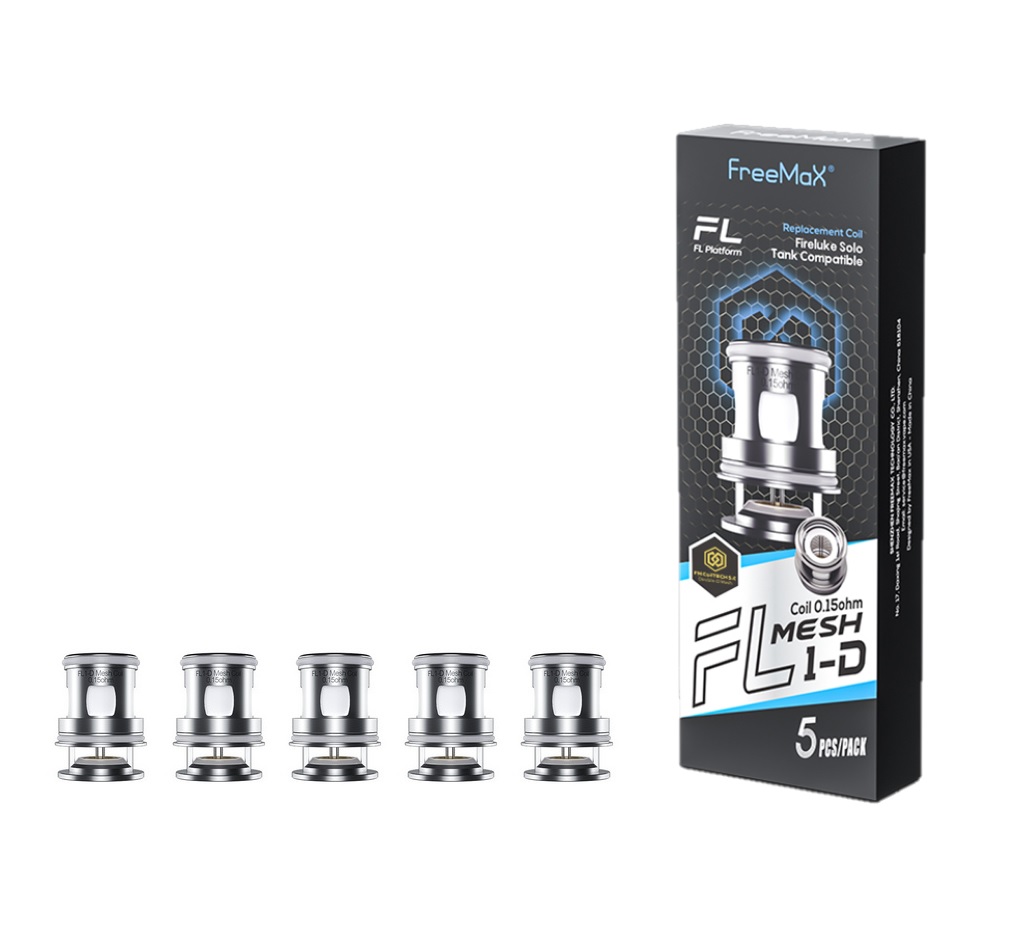 FreeMax FL Mesh Coil 5pk, fireluke solo tank, maxus solo 100w kit