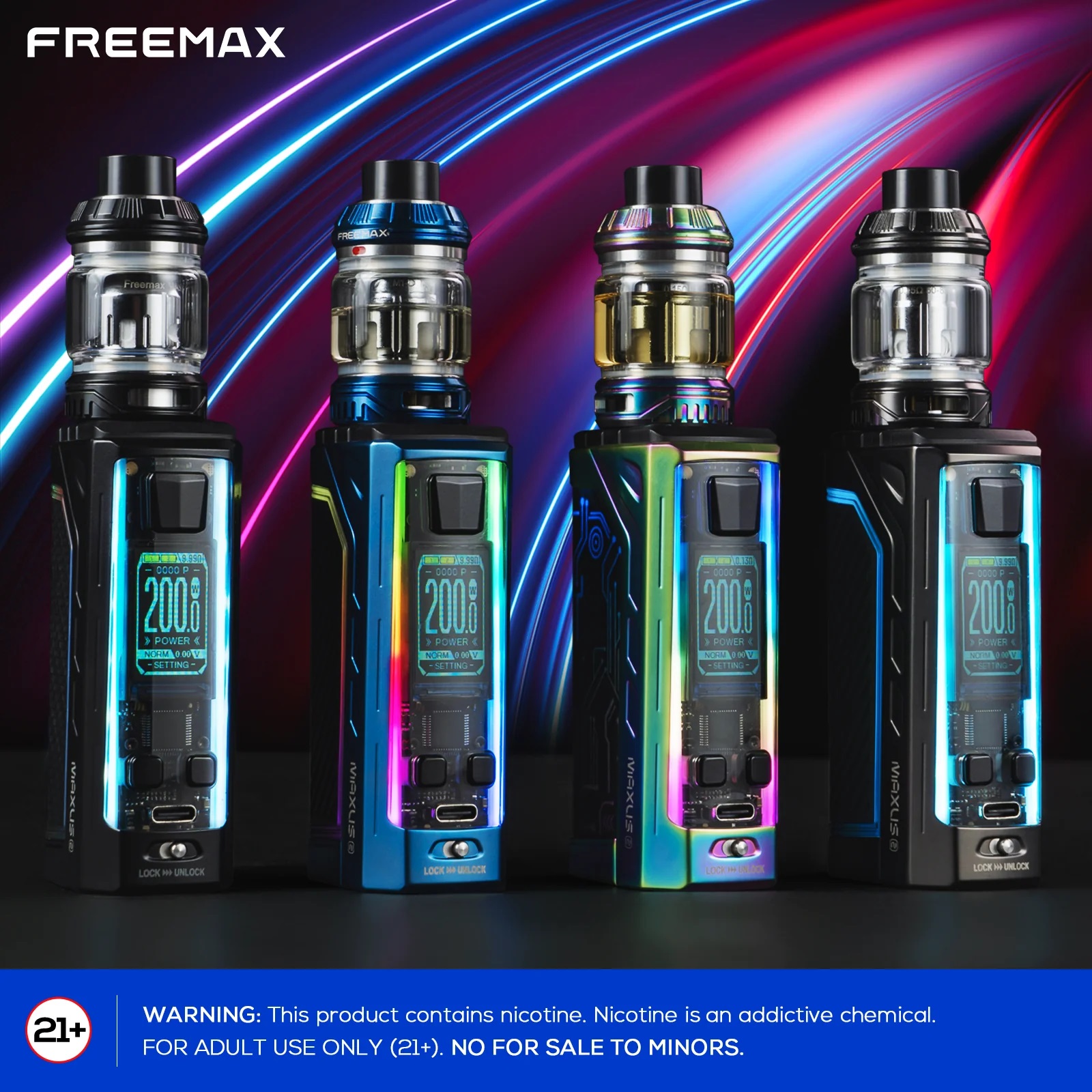 FreeMax MAXUS 2 Kit, m pro 3 tank, m1-d mesh coils, 904l m series mesh ...
