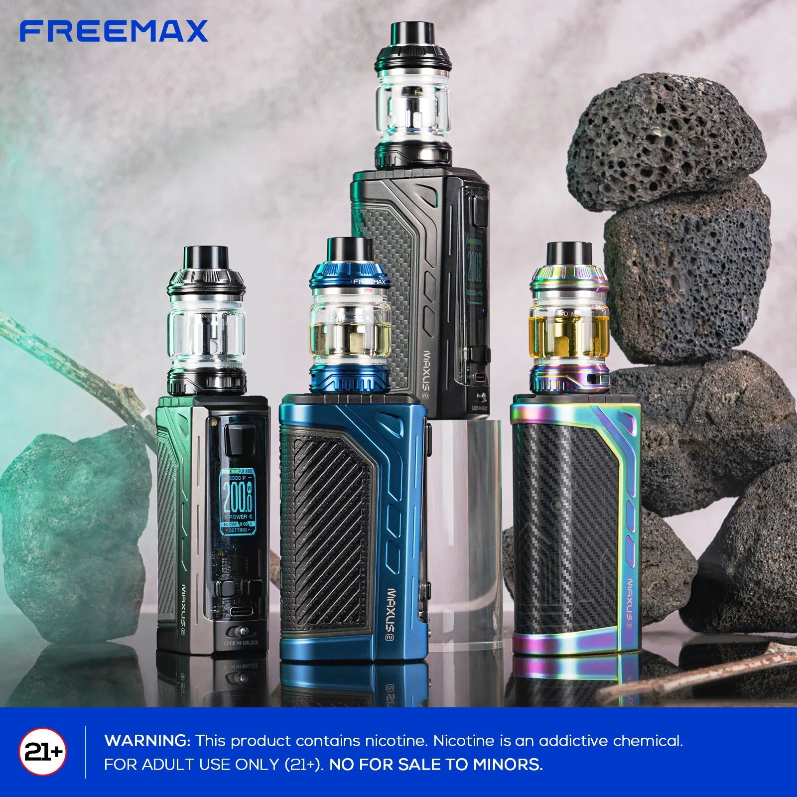 FreeMax MAXUS 2 Kit, m pro 3 tank, m1-d mesh coils, 904l m series mesh ...
