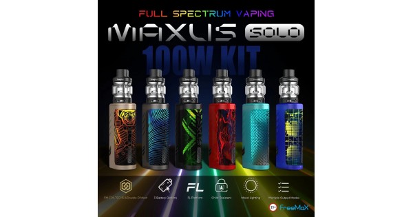 FreeMax MAXUS Solo 100W Kit, fireluke solo tank, fl mesh coil 5pk ...