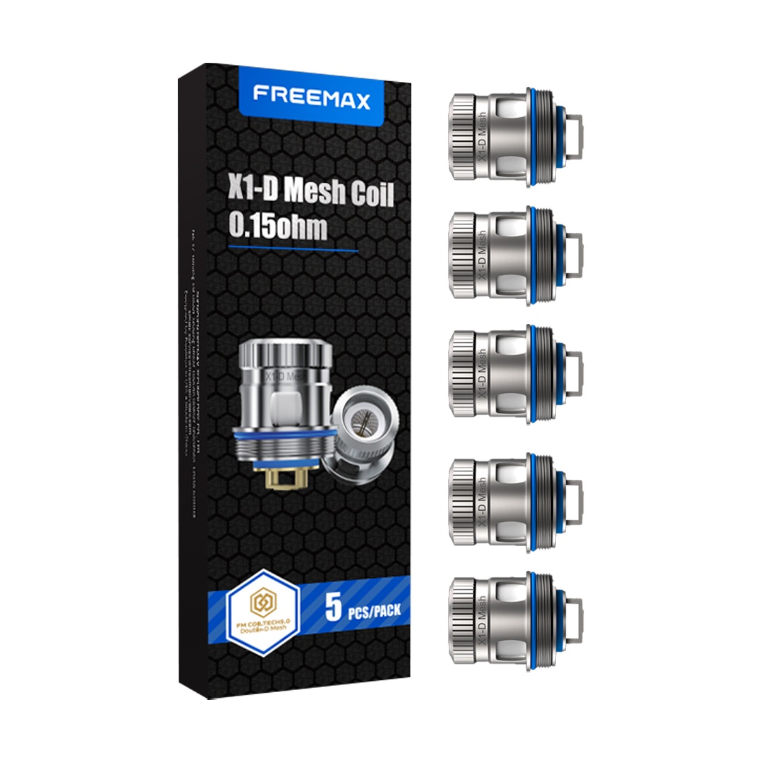 FreeMax X1-D Mesh Coils 5pk, fm x mesh coil series