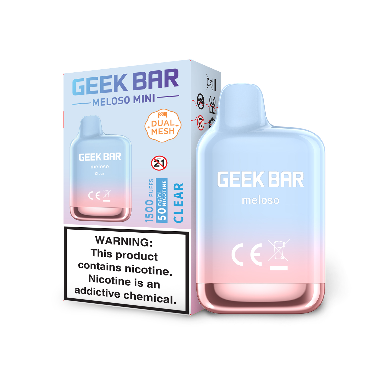 Geek Bar Meloso MINI 1500 Disposable 5% (Master Case of 200)