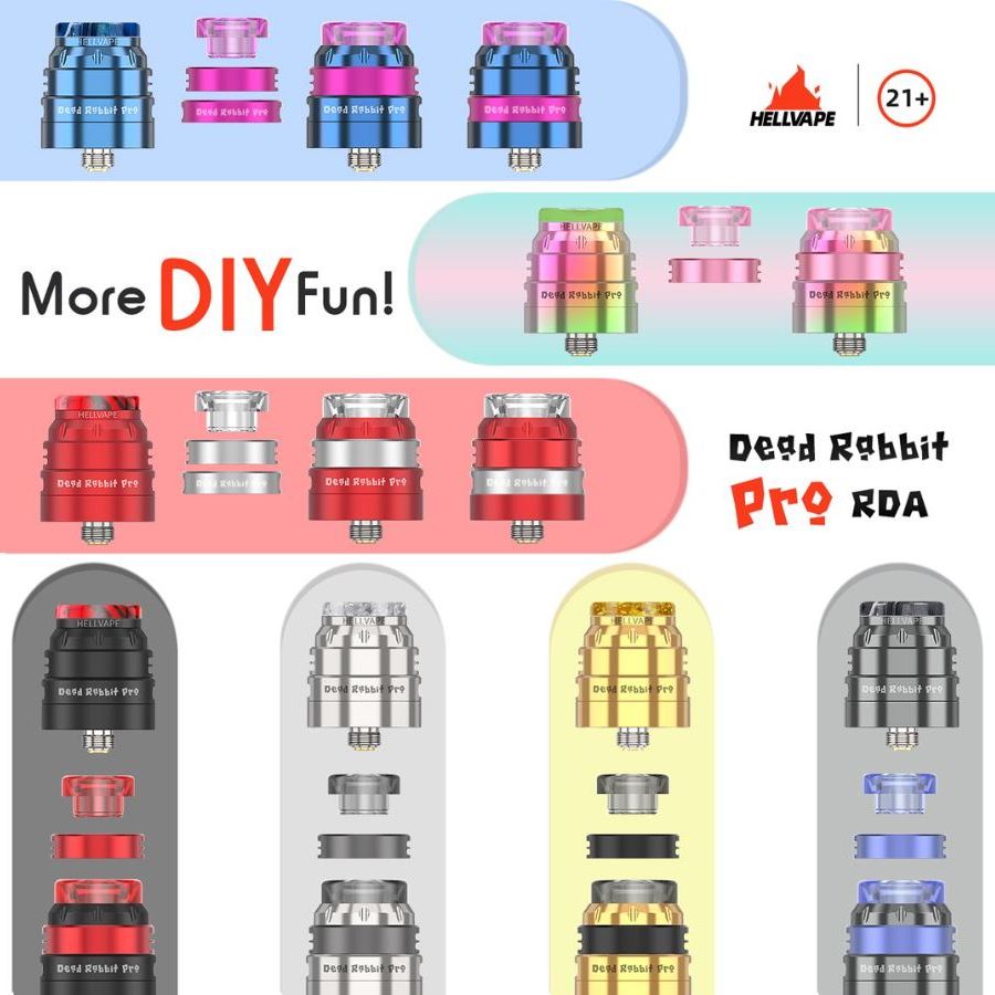 HellVape Dead Rabbit Pro RDA, rebuildable, diy, bf, squonk