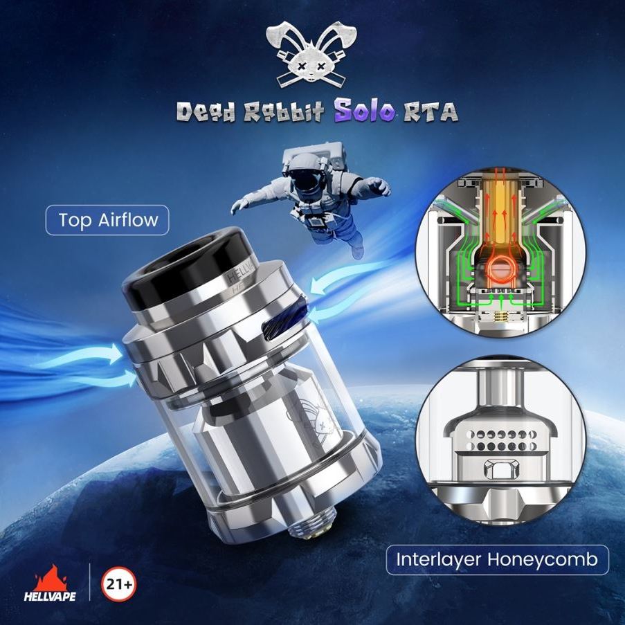 HellVape Dead Rabbit Solo RTA, rebuildable, diy