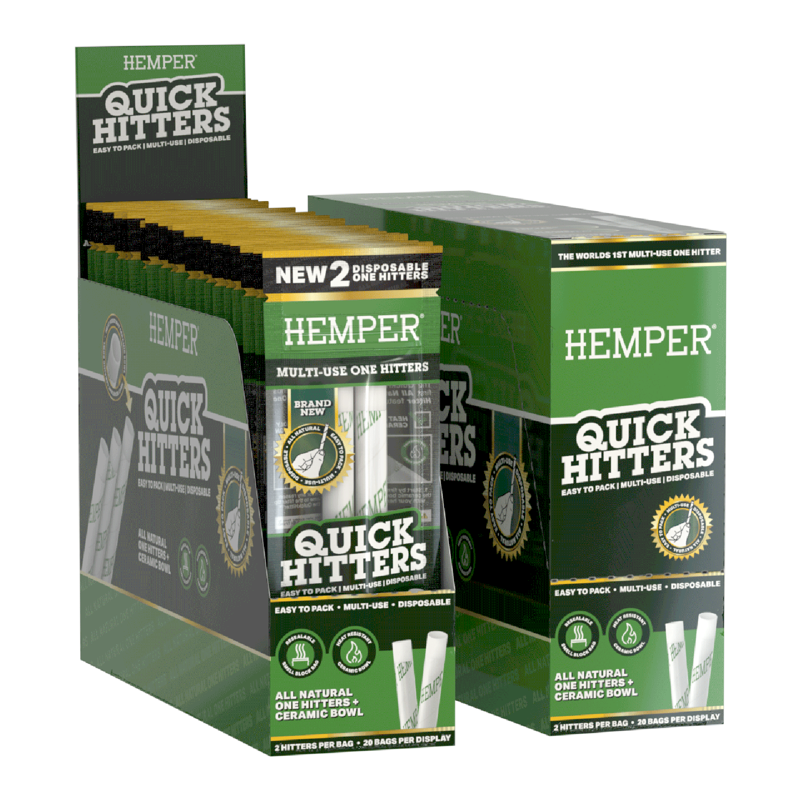 HEMPER Quick Hitters Display Box 20CT, thc, , dry herb, flower, pre ...