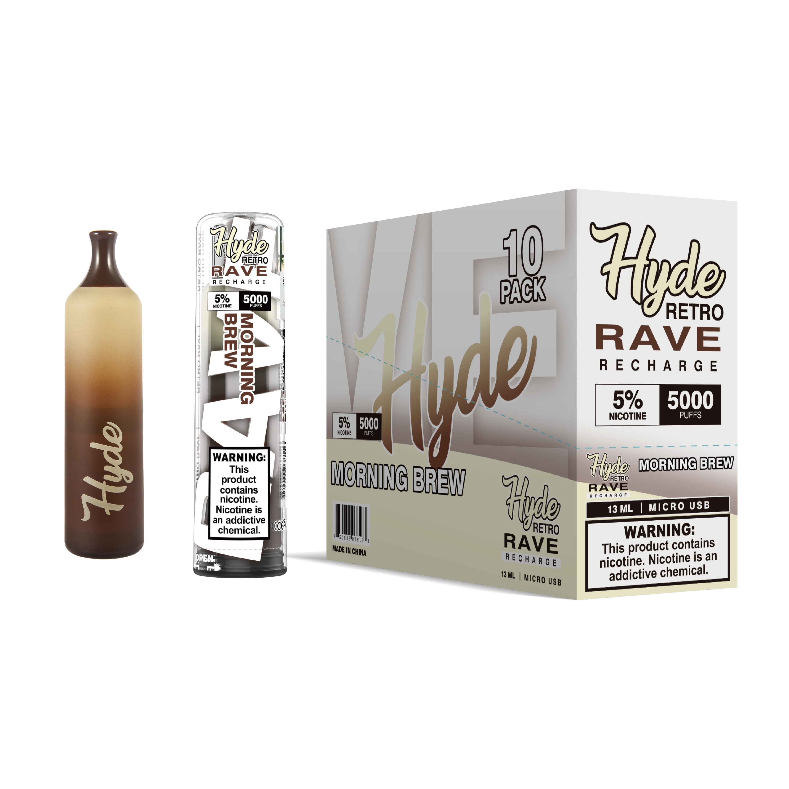 Hyde Retro RAVE Recharge 5000 Puffs, hyde disposable