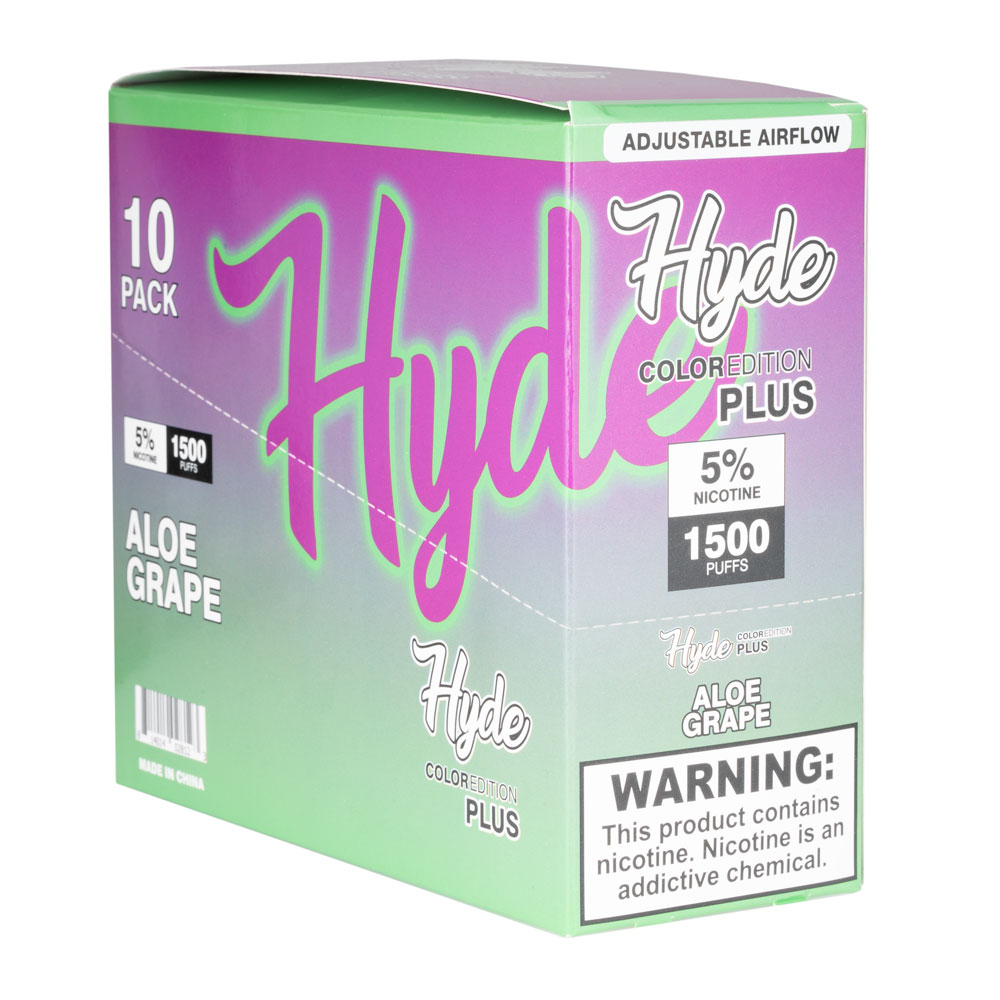 Hyde Color Edition PLUS (1500 Puffs) Adjustable Airflow Singles 50mg ...