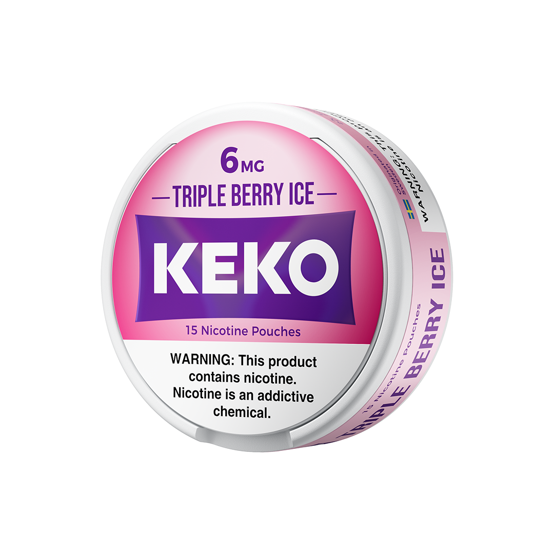 KEKO Pouches 5pk - Triple Berry Ice, nicotine pouch, nic pouch