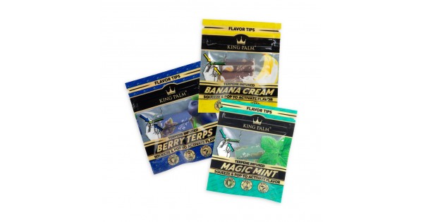 King Palm Filter Flavor Tips Display 50CT, thc, , dry herb, joint ...