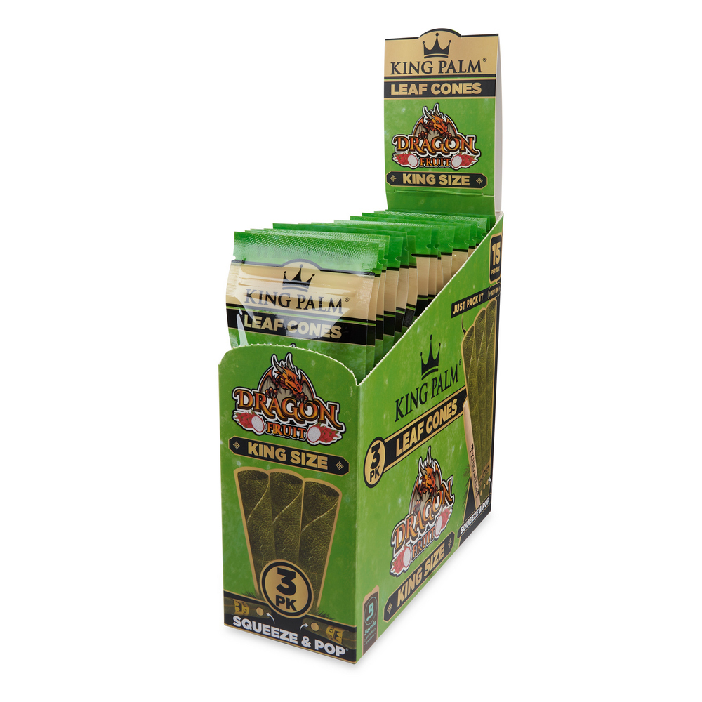 King Palm Flavored King Cones 3pk Display 15CT, thc, , dry herb, flower ...