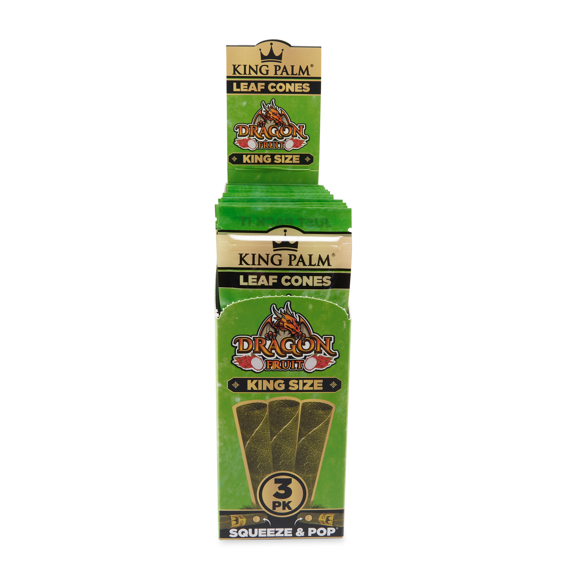 King Palm Flavored King Cones 3pk Display 15CT, thc, , dry herb, flower ...