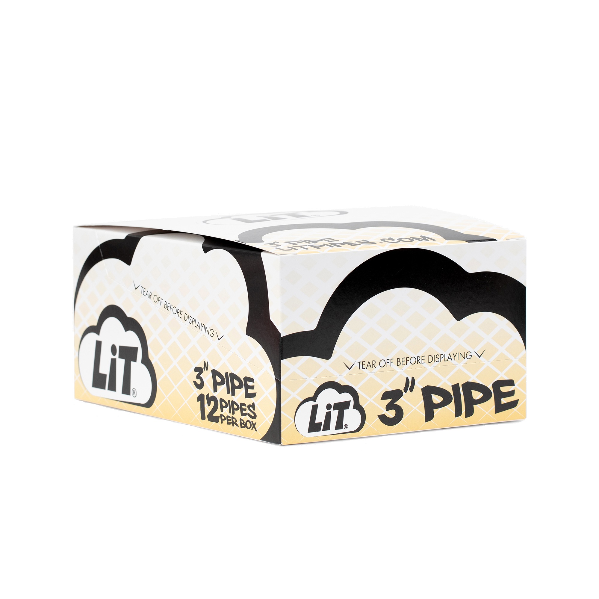 LiT Brands 3" Pipe Assorted Display 12CT, lit pipes, thc, , dry herb ...