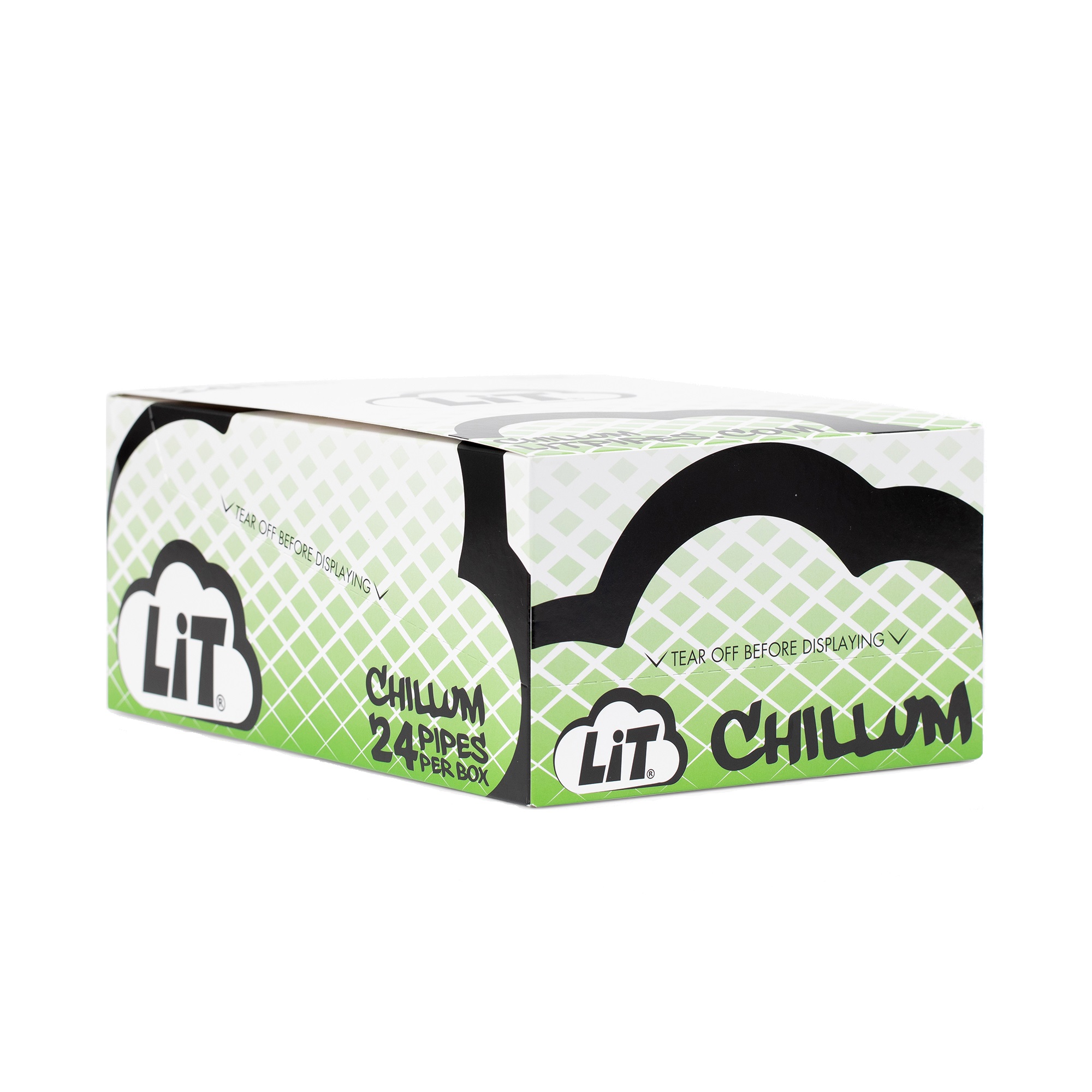 LiT Brands Chillum Pipe Assorted Display 24CT, lit pipes, thc, , dry ...