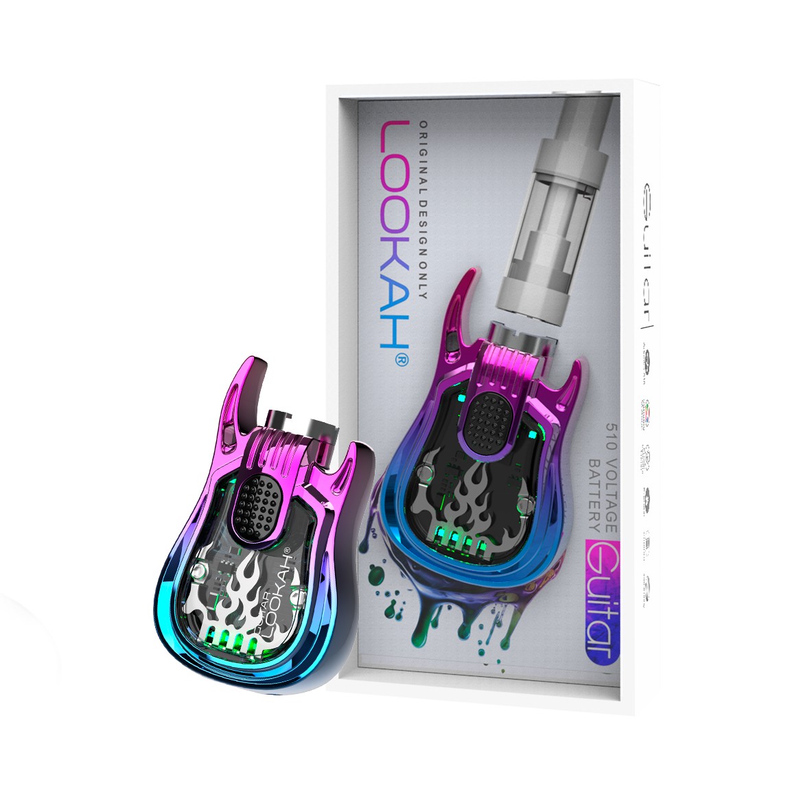 Lookah Guitar Cartridge Battery, thc, wax, dab, concentrates, 510 ...