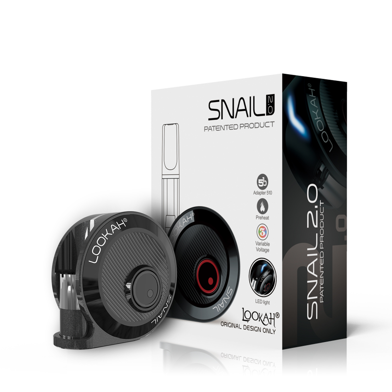Lookah Snail 2.0 Cartridge Battery, thc, , concentrates, wax, dab, 510 ...
