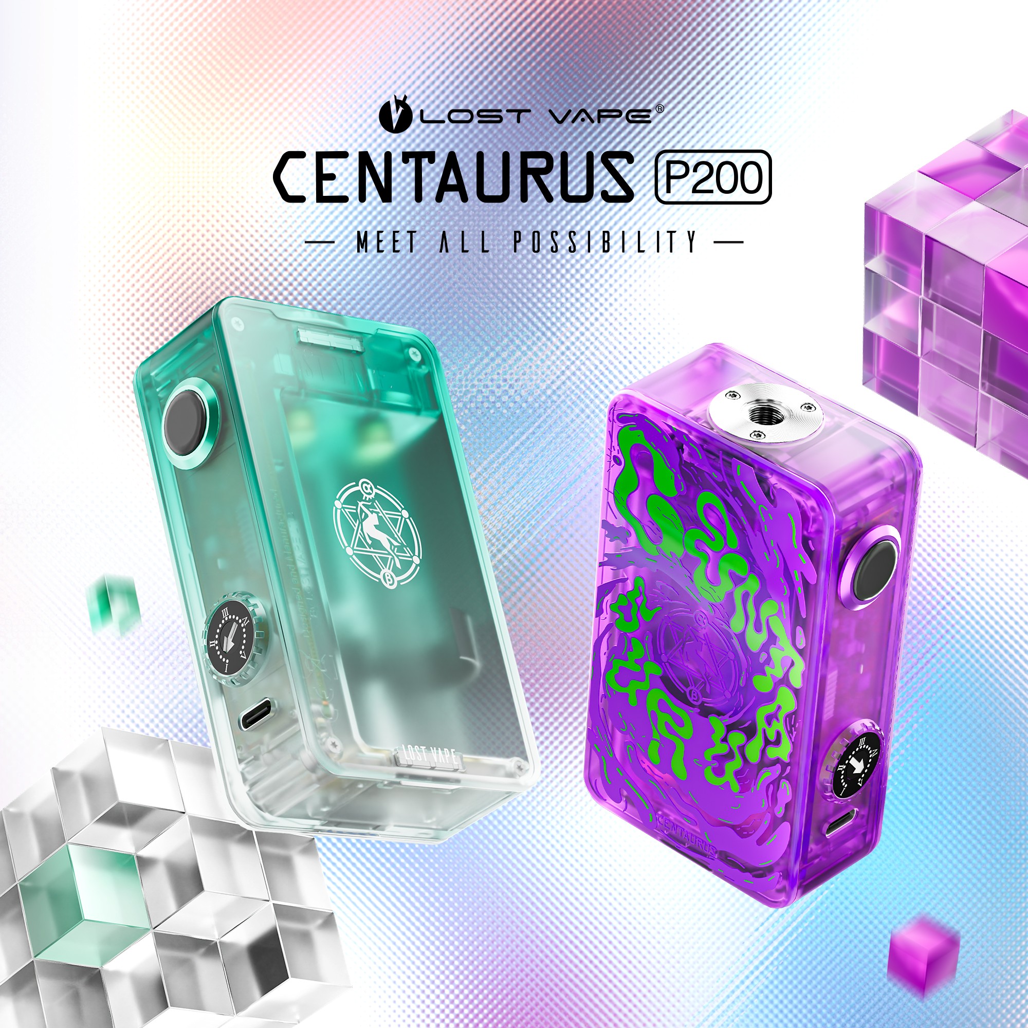 Lost Vape Centaurus P200 Box Mod, rba, rebuildable, diy, dual 18650 ...
