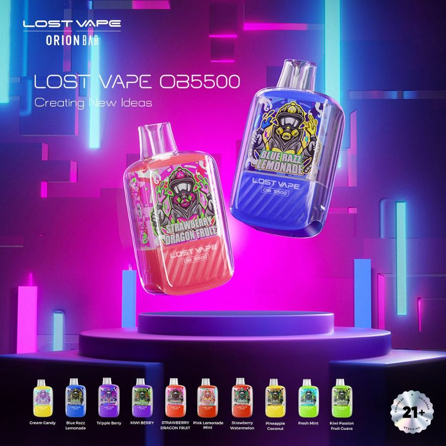 Lost Vape OB5500 Disposable 5%, orion bar 5500
