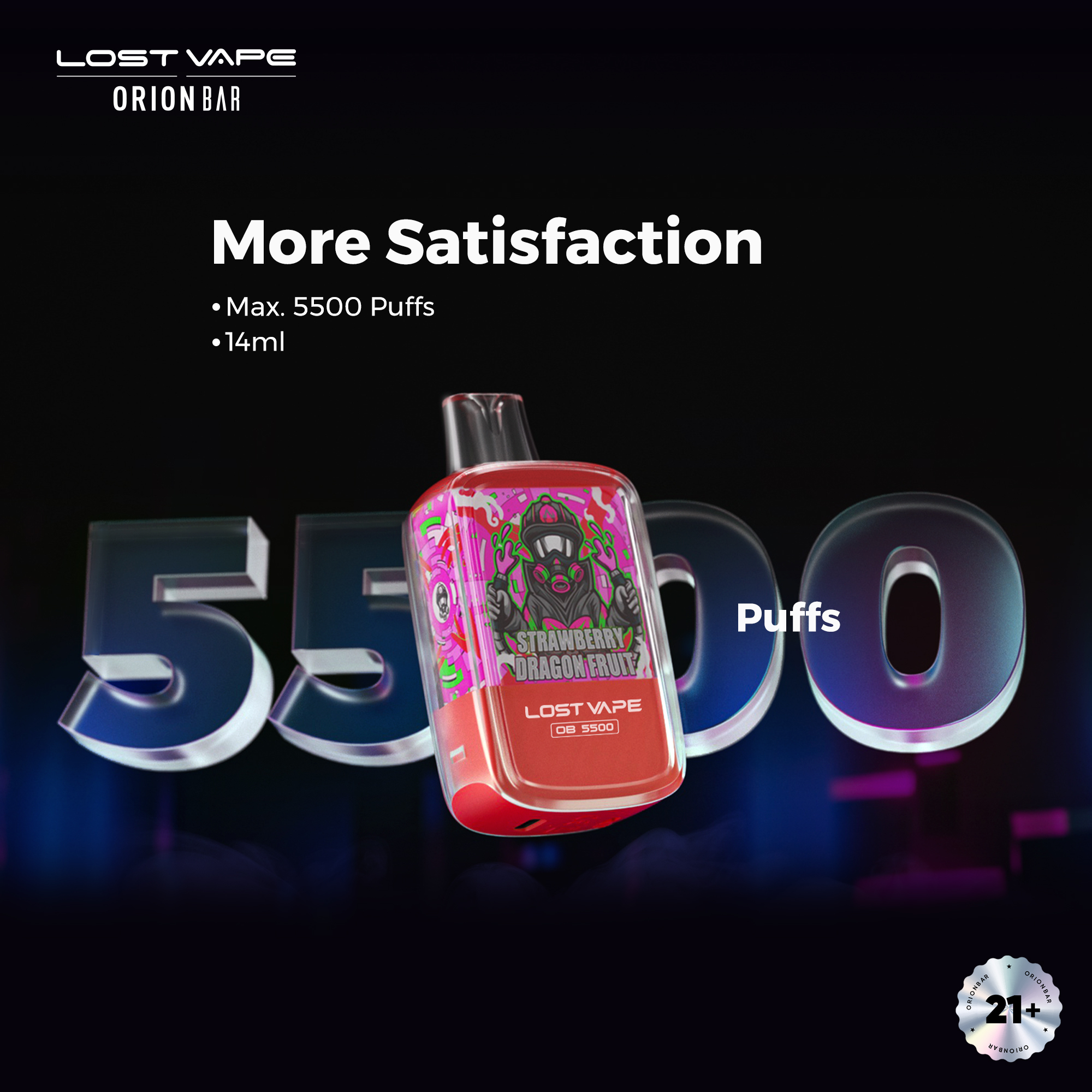 Lost Vape OB5500 Disposable 5%, orion bar 5500