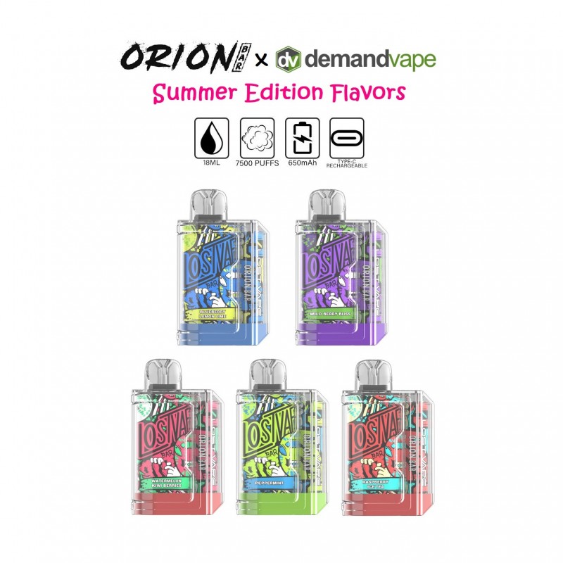Orion Bar 7500 Disposable 5% *Exclusive Summer Edition Flavors*, lost vape