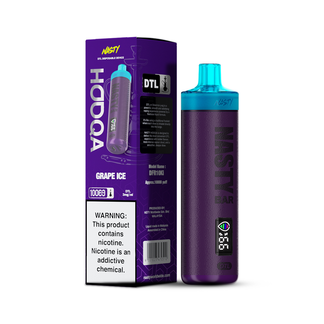 Nasty Bar Hooqa DFR10Ki DTL Disposable 3mg, hookah-style disposable ...