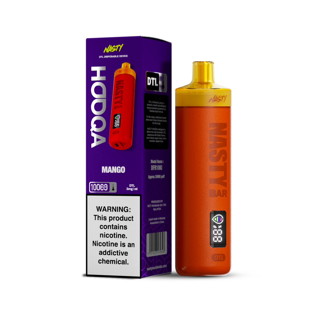 Nasty Bar Hooqa DFR10Ki DTL Disposable 3mg, hookah-style disposable ...