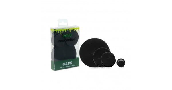 OOZE Resolution Caps 4pk - Black, ooze life, res caps, thc, wax, dab ...