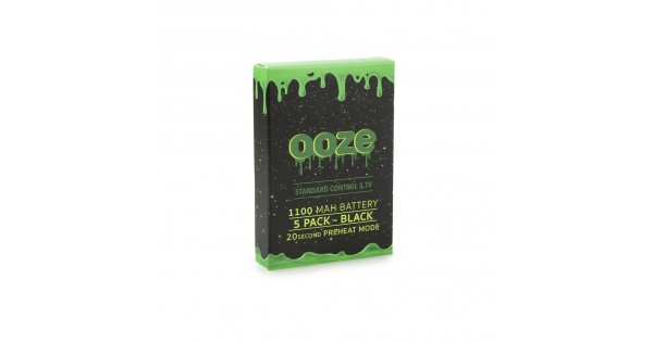 OOZE Standard 5pk 1100mAh Batteries, preheat, 510, aromatherapy ...