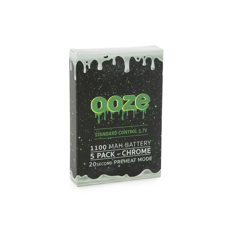 OOZE Standard 5pk 1100mAh Batteries, preheat, 510, aromatherapy ...