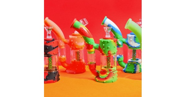 OOZE Stack Pipe Silicone Bubbler, ooze life, thc, dry herb, flower, wax ...