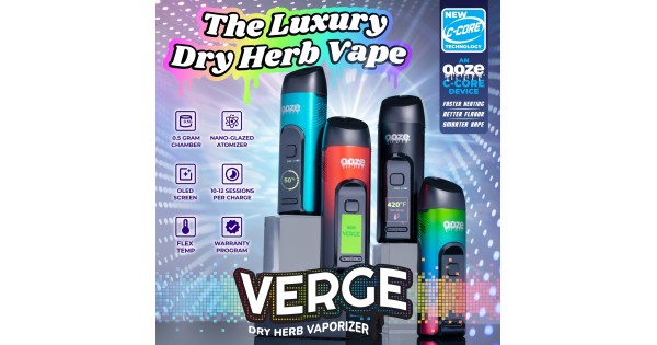 OOZE Verge Vaporizer, ooze life, thc, , dry herb, flower, conduction ...