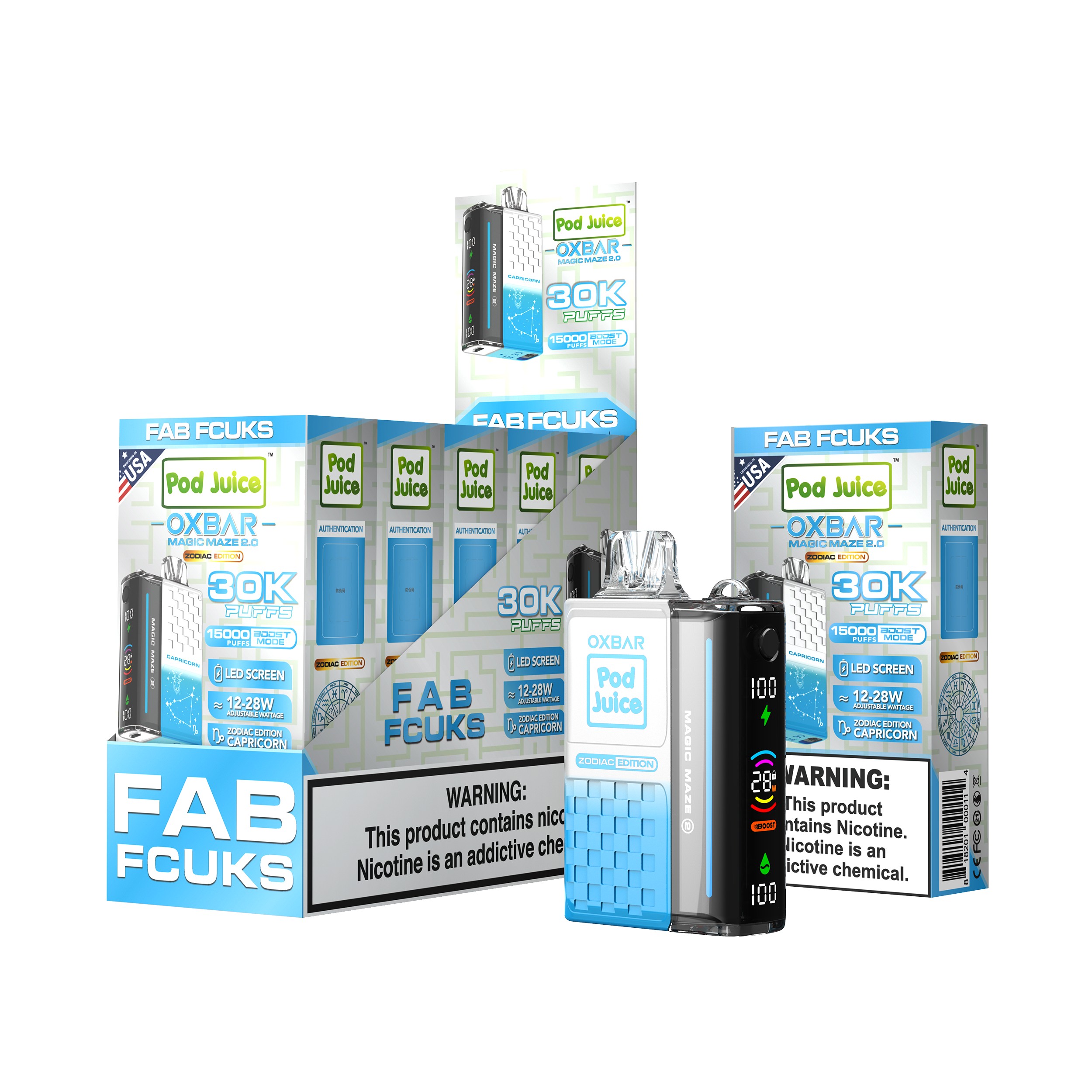 Pod Juice x OXBAR 30K Magic Maze 2 Disposable 5%, zodiac edition