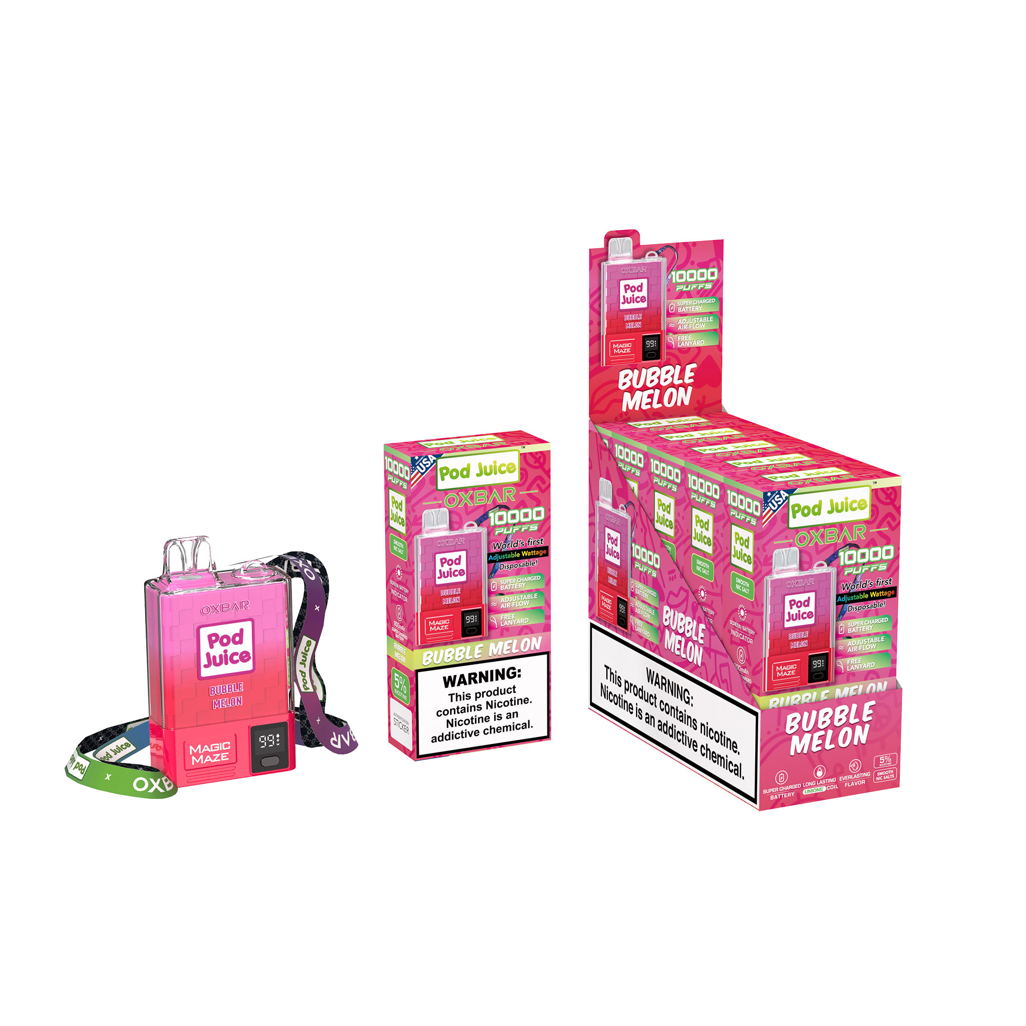 Pod Juice x OXBAR Magic Maze Pro 10K Disposable 5%, 2deal