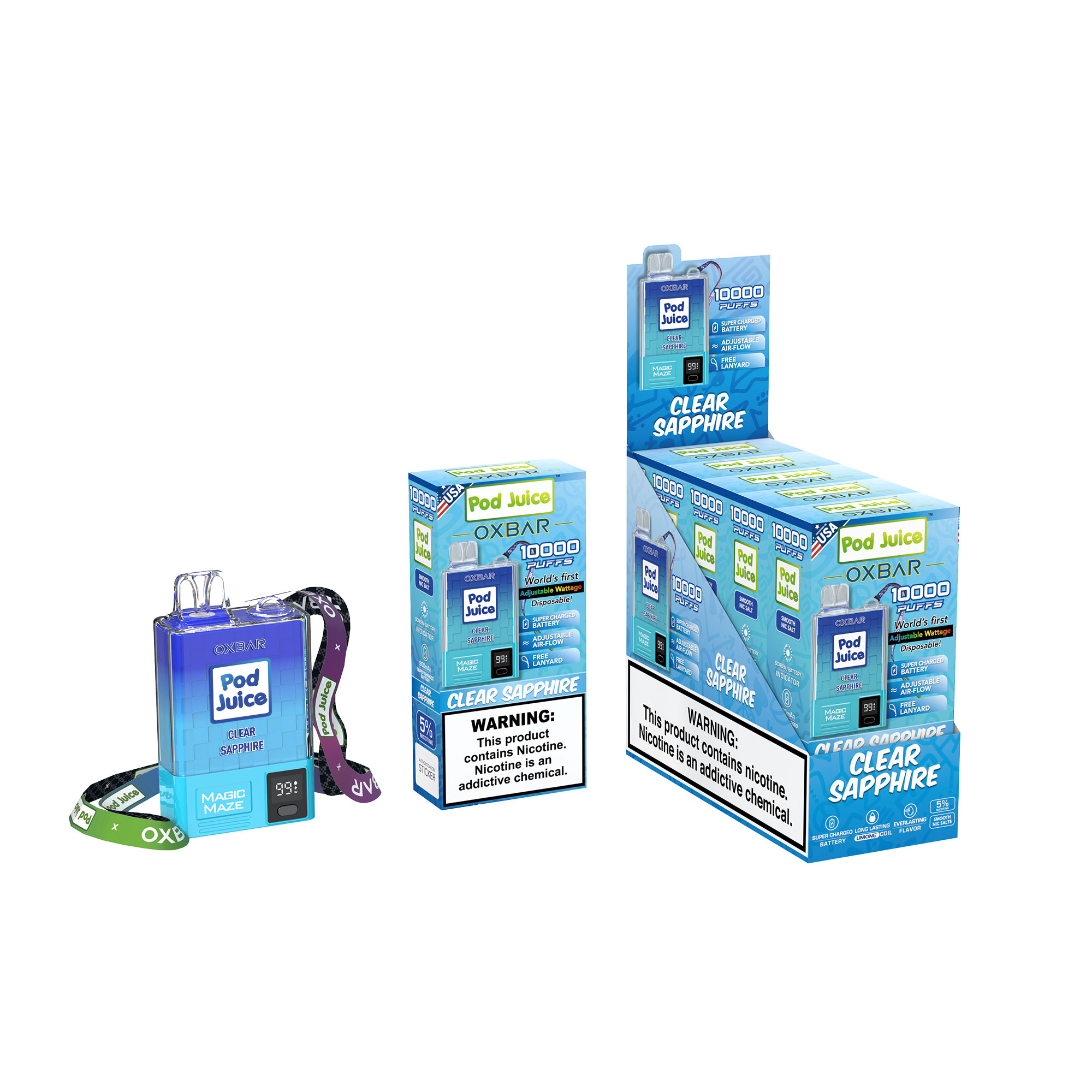 Pod Juice x OXBAR Magic Maze Pro 10K Disposable 5%, 2deal