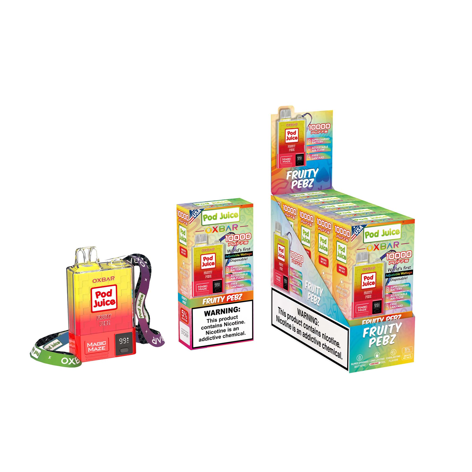 Pod Juice x OXBAR Magic Maze Pro 10K Disposable 5%, 2deal