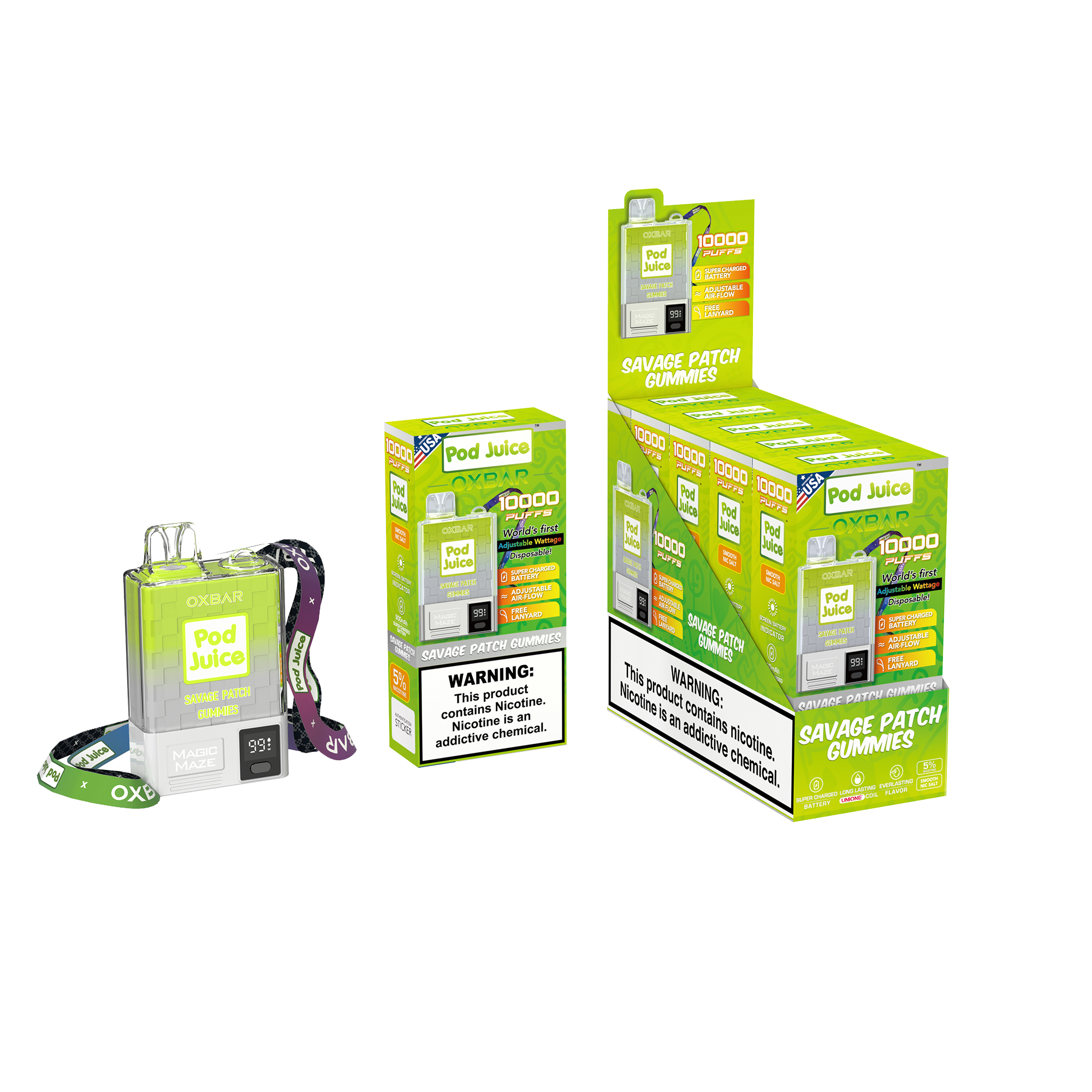 Pod Juice x OXBAR Magic Maze Pro 10K Disposable 5%, 2deal