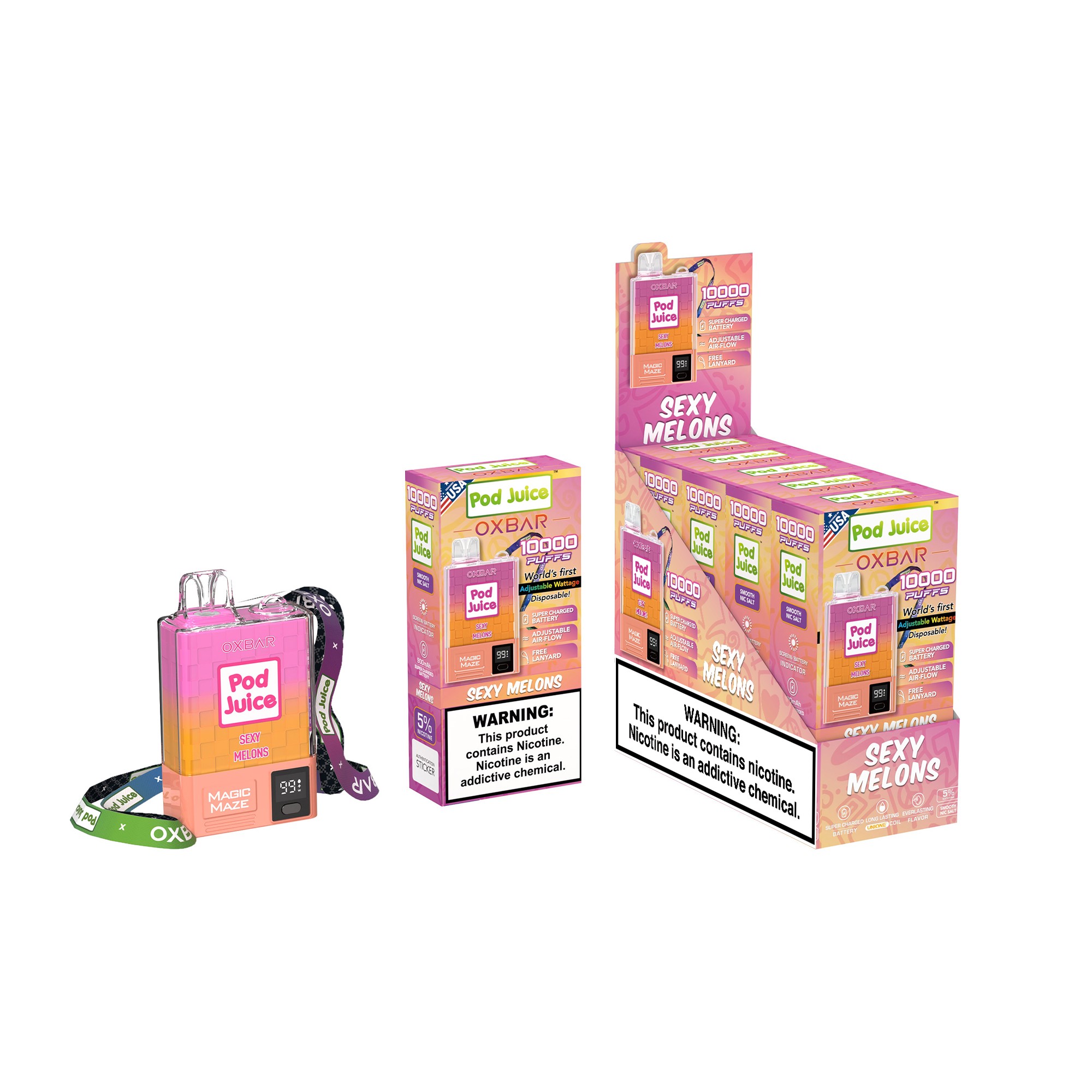 Pod Juice x OXBAR Magic Maze Pro 10K Disposable 5%, 2deal