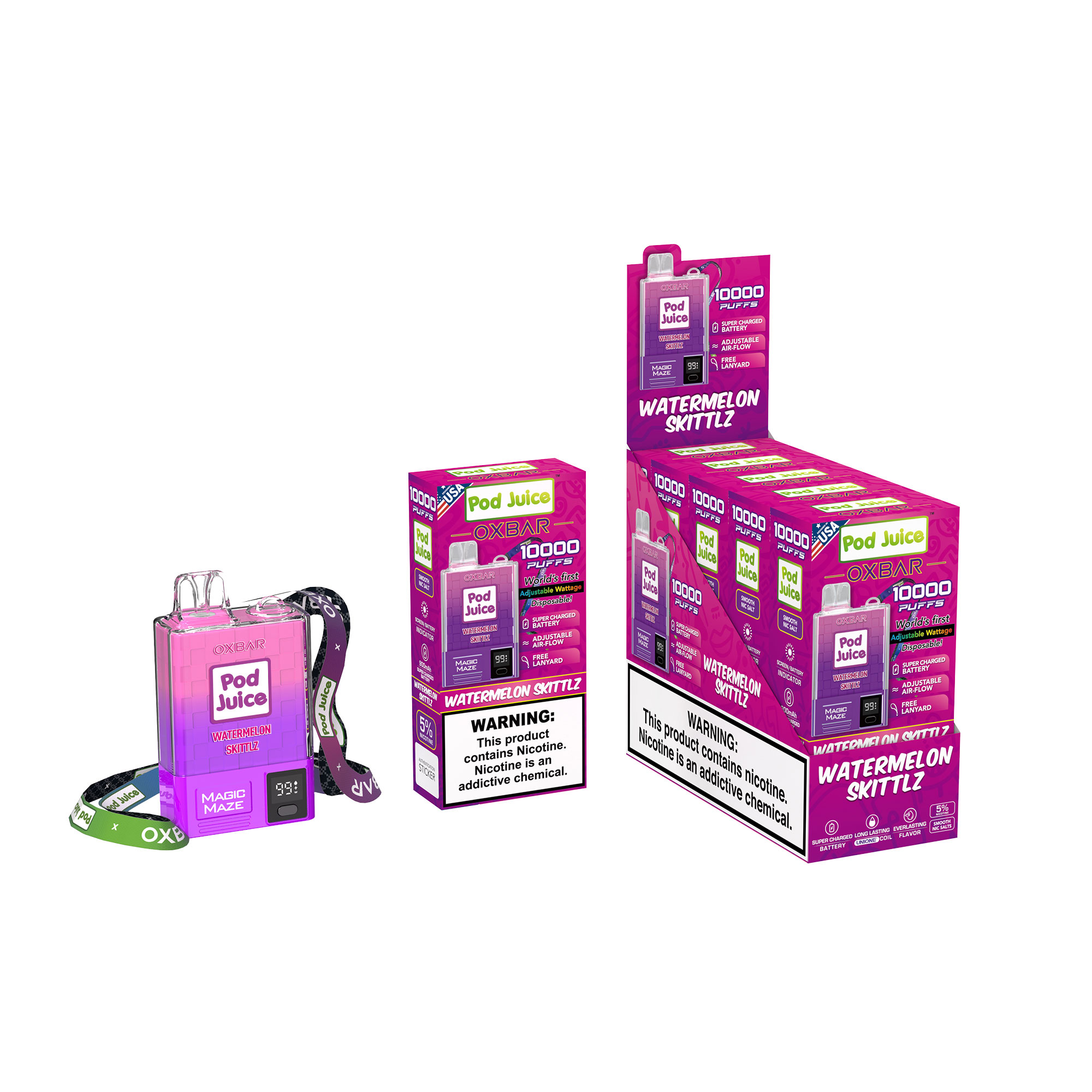 Pod Juice x OXBAR Magic Maze Pro 10K Disposable 5%, 2deal