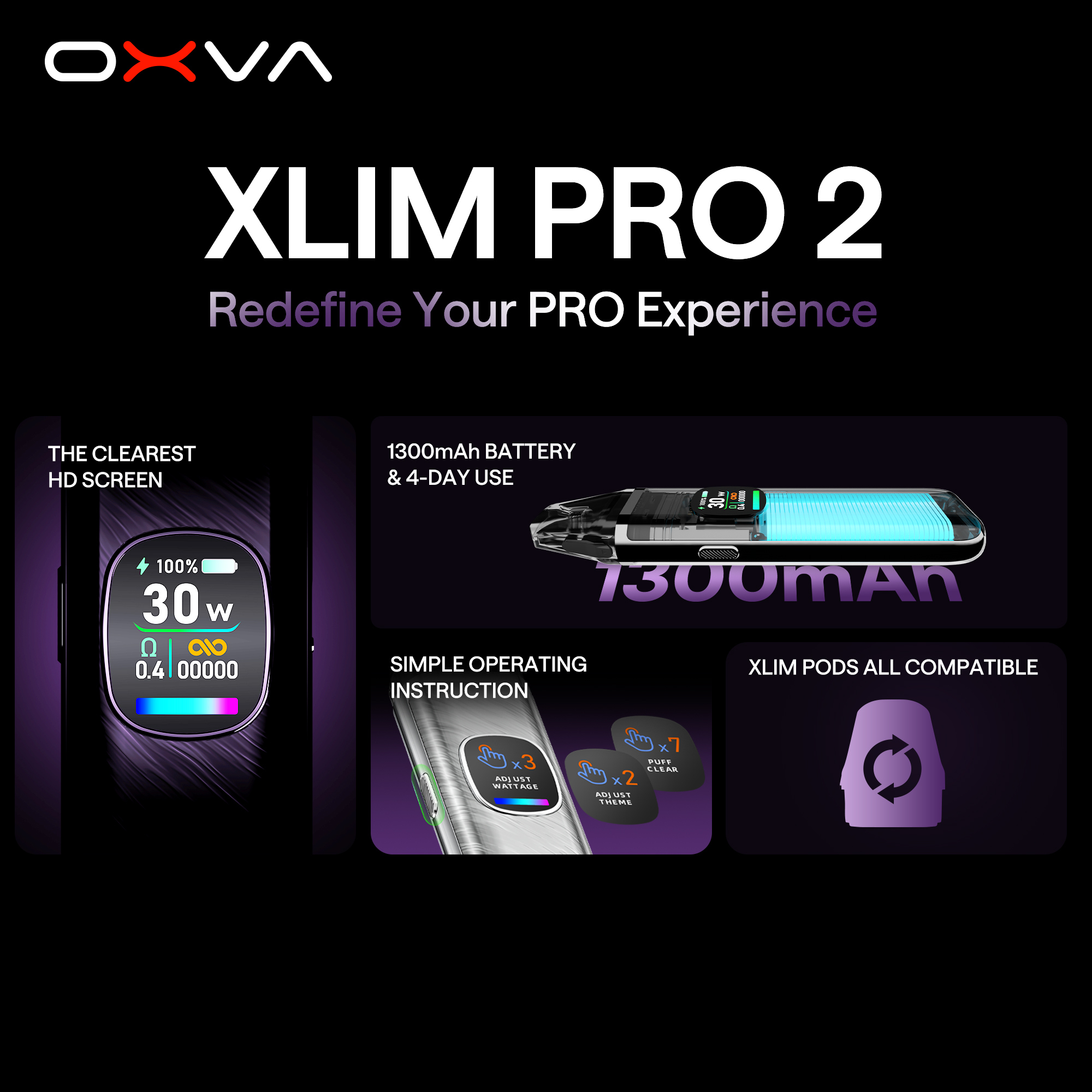 OXVA XLIM Pro 2 Kit, xlim top fill version cartridges, xlim v2 ...