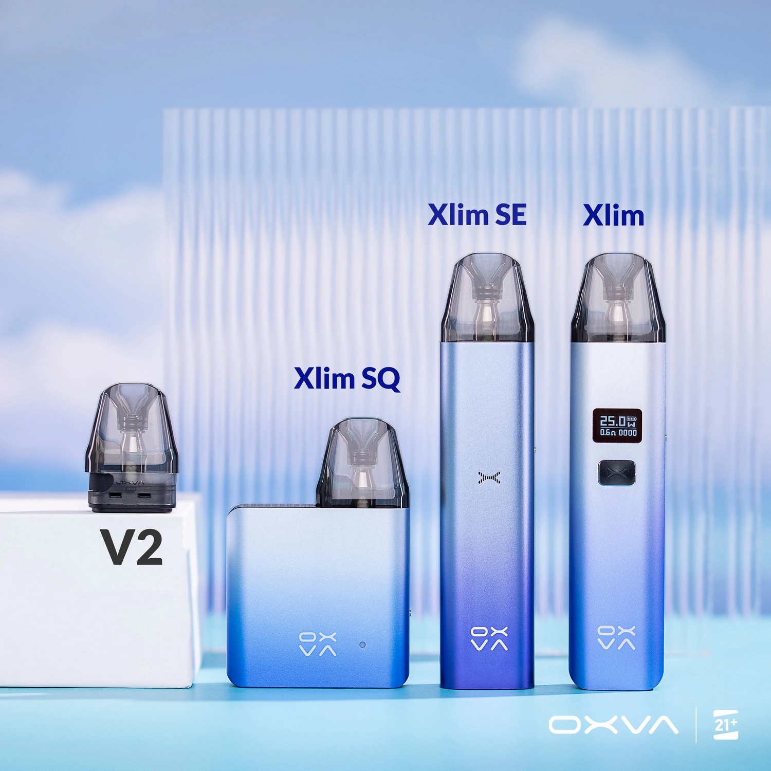 OXVA XLIM SQ Kit, xlim v2 cartridges, xlim series